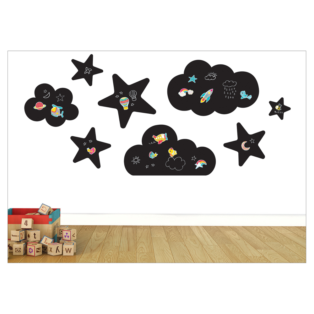 Magnetic Chalkboard Decals with airplanes and helicopters