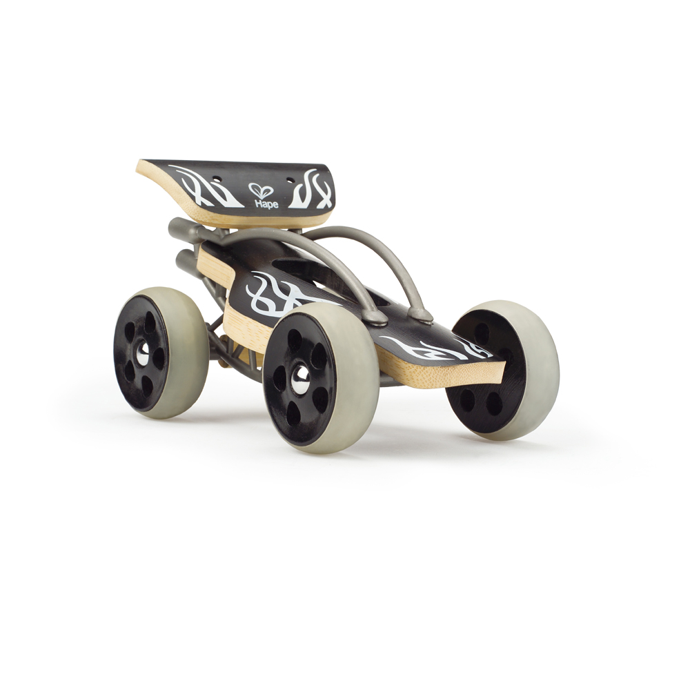 Toy car made from bamboo is a sustainably made toy.