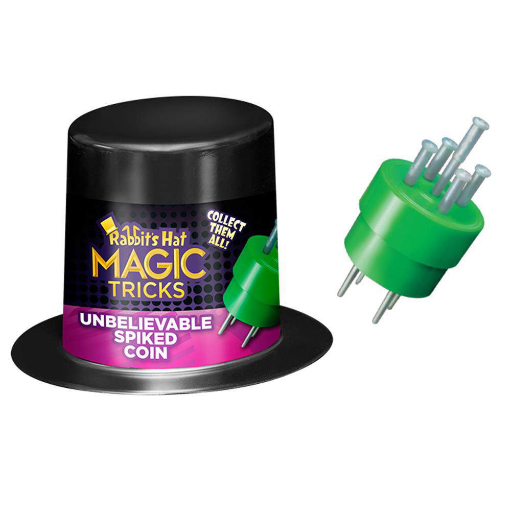 Spikes through coin magic trick