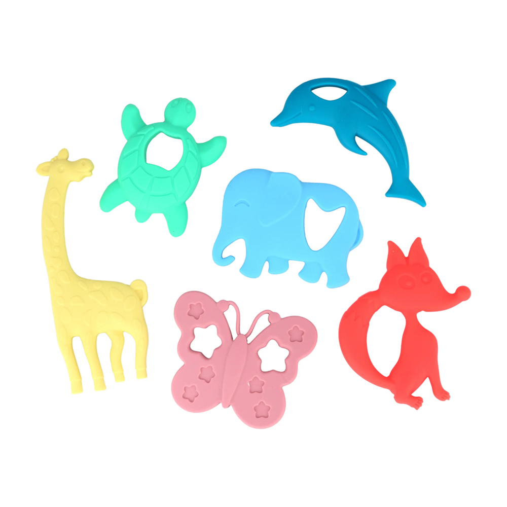 Set of Silicone Animal-shaped Teethers