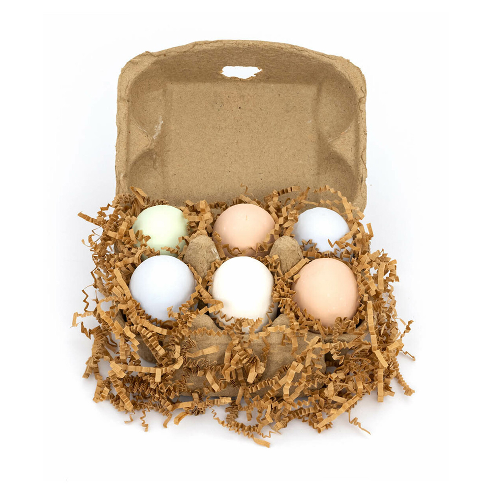 Set of 6 half egg-shaped chalk