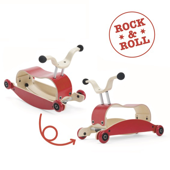 3 in 1 Baby walker, rocker and ride on bike in red