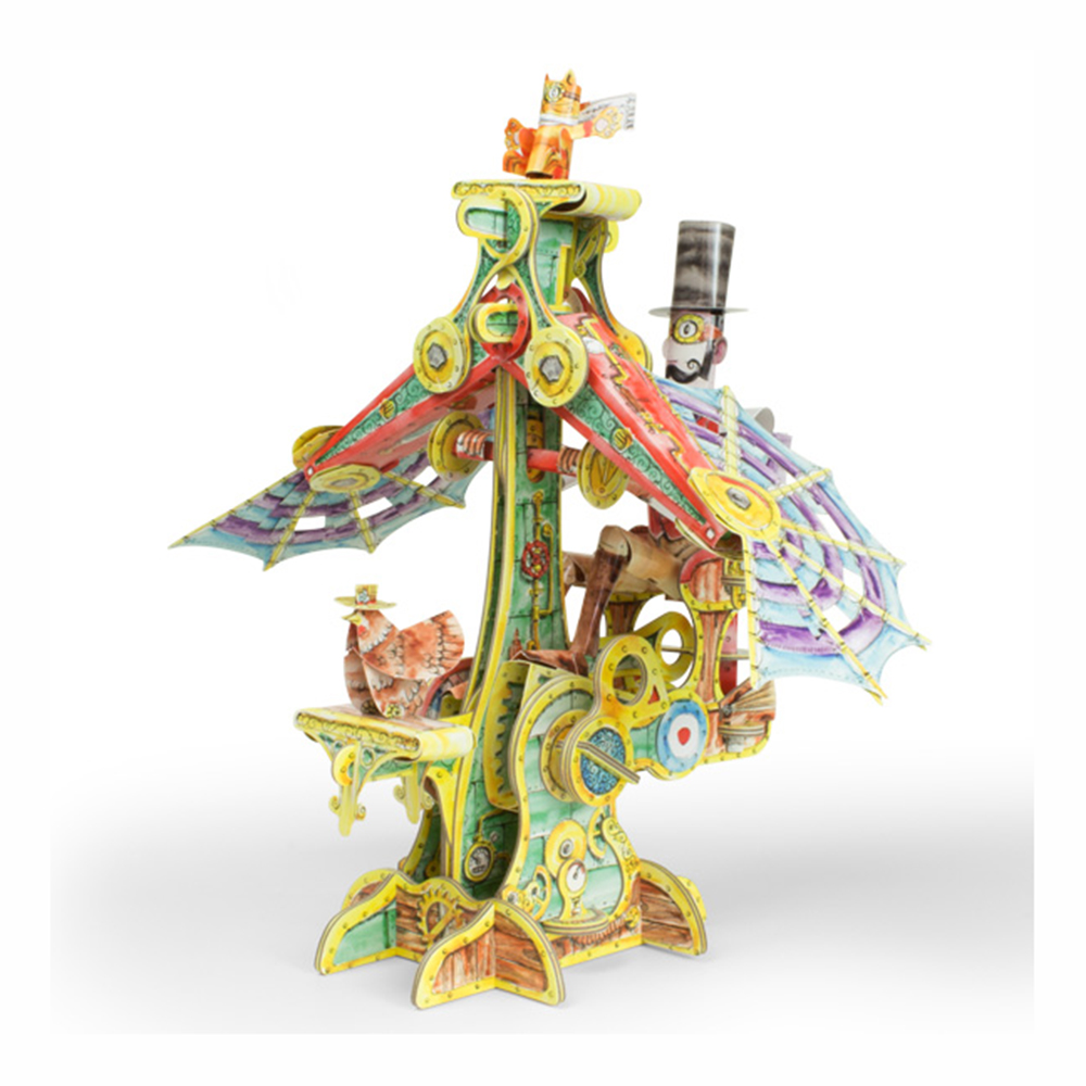 Cardboard Automaton Kit - Flying Machine