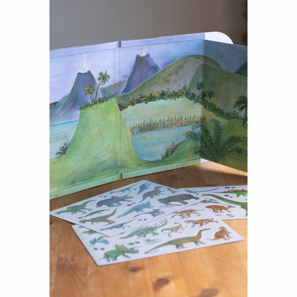 Compact Magnetic Dinosaur Activity Board for Creative Kids' Play