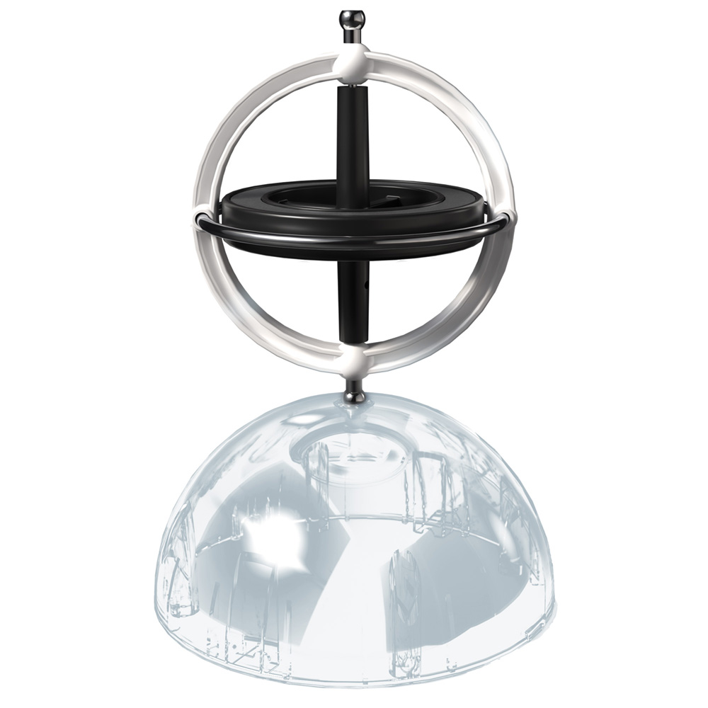Gyroscope toy with clear sphere