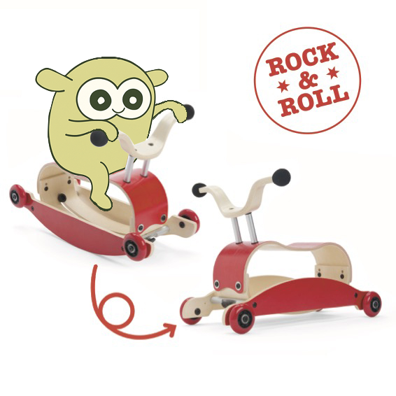 3 in 1 Baby walker, rocker and ride on bike in red