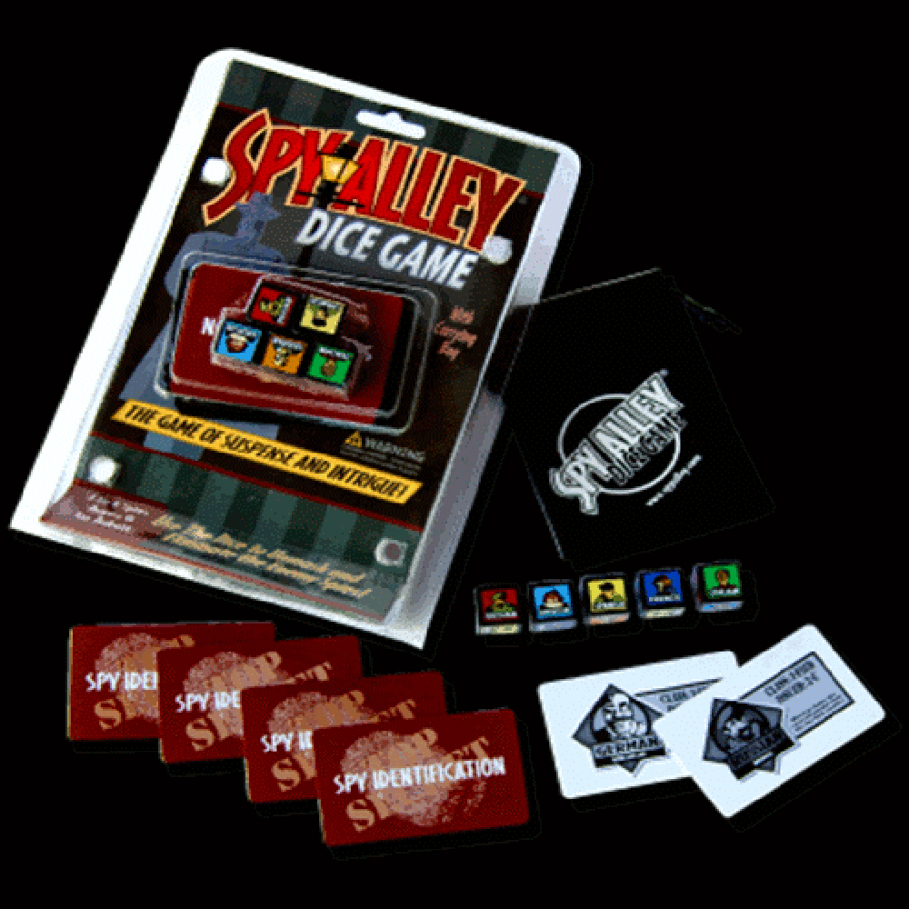 Spy Alley Dice is a game where you roll the dice to elimate spies.